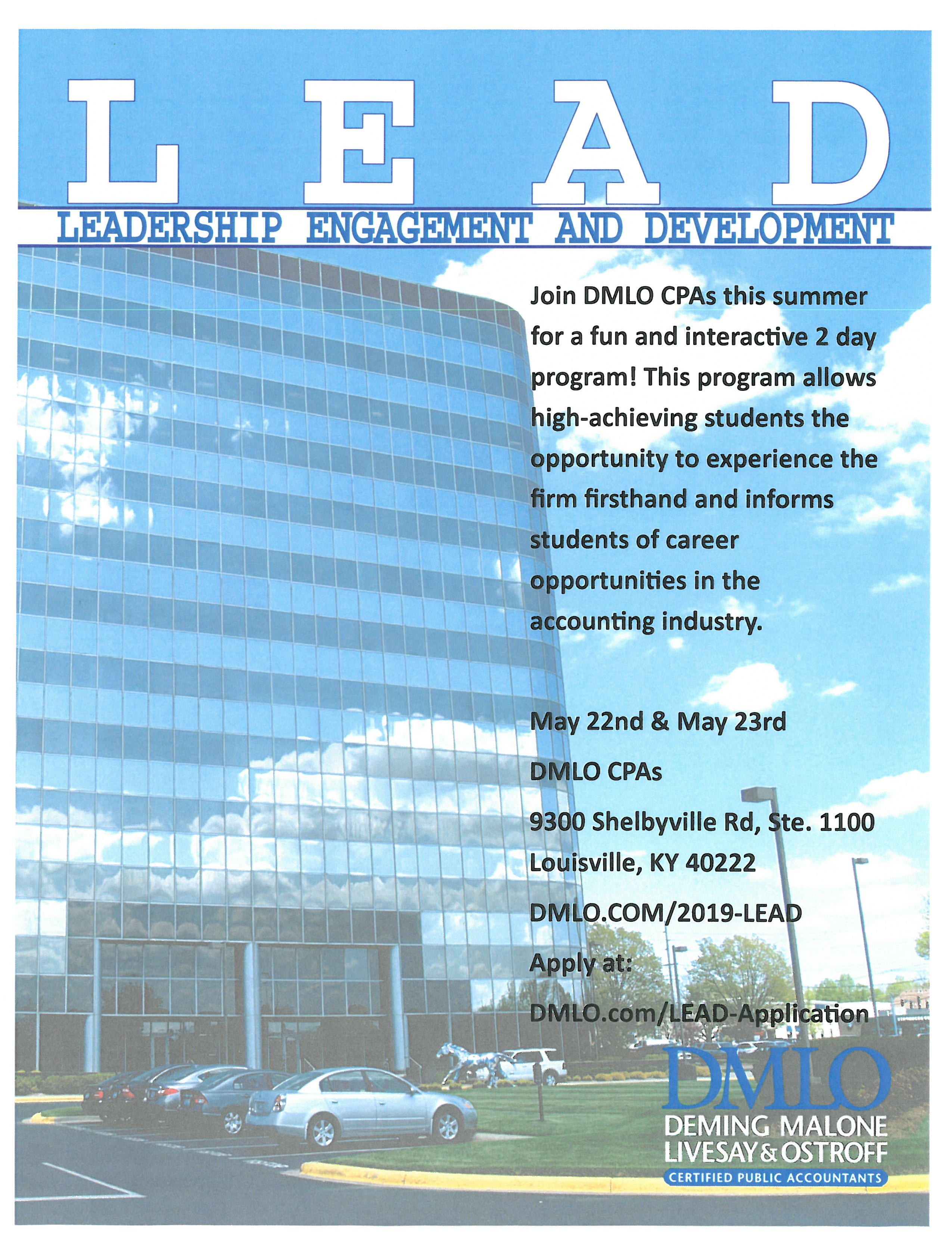 DMLO CPAs LEAD Program Flyer - DMLO CPAs
